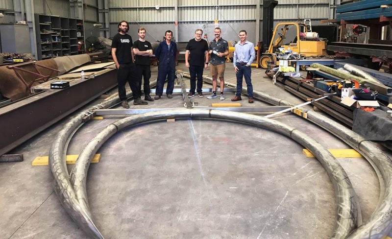 Creating the symbolic Lakatoi sculpture for APEC Haus forecourt - Jim ...